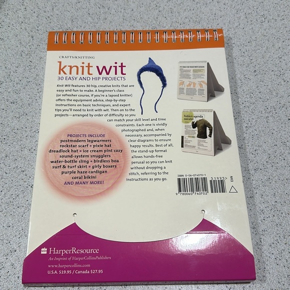 knit wit | Other | Knit With 3 Easy And Hip Projects Book | Poshmark